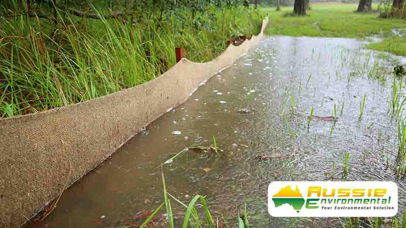 Eco-Silt Fence™ - Biodegradable Jute Geotextile – Aussie Environmental